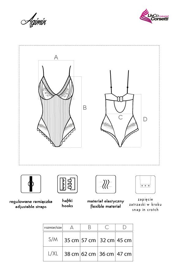 Body roz prăfuit Livia Corsetti Agimin - UniqueVibe